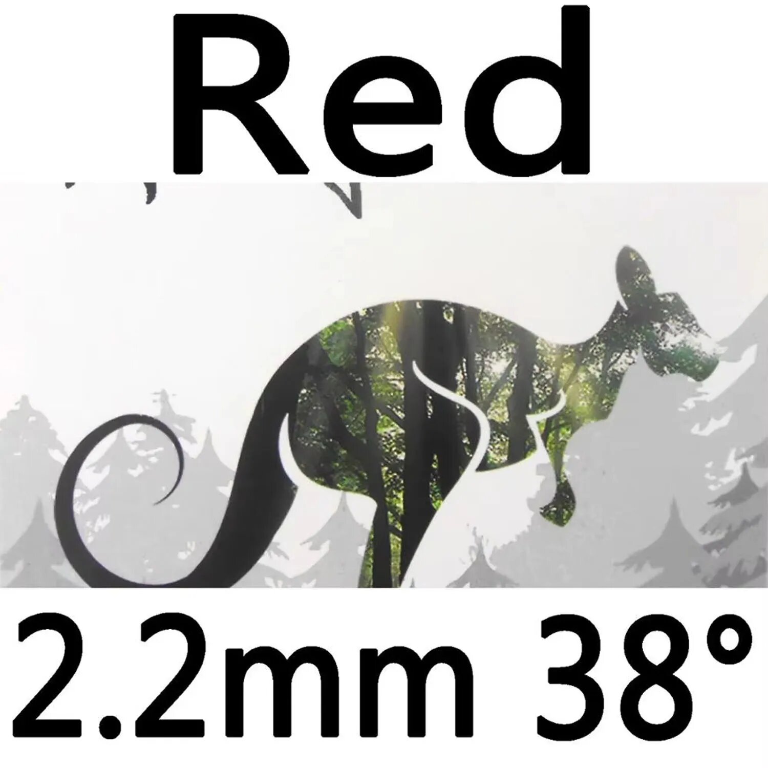Накладка для настольного тенниса Kangaroo Red 2.2mm 38°