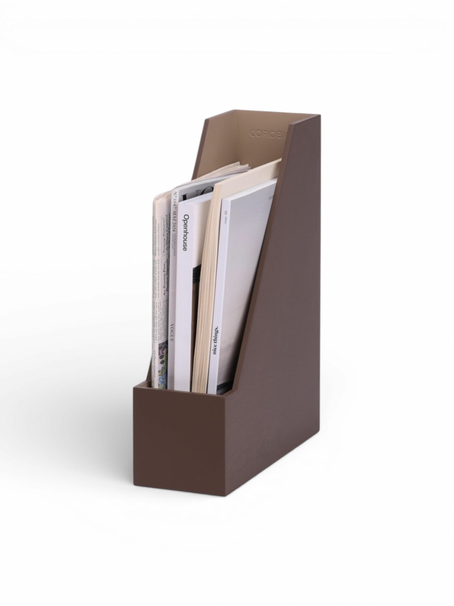 Лоток / Органайзер для бумаг вертикальный A41 Duo, дерево, цвет коричневый