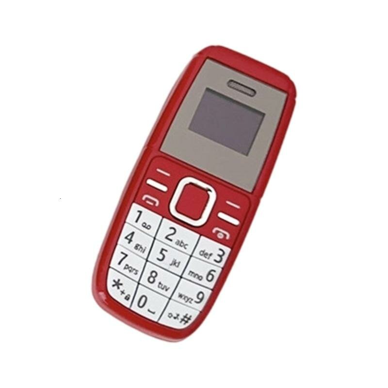 Детский безопасный компактный телефон с двумя SIM-картами, красный