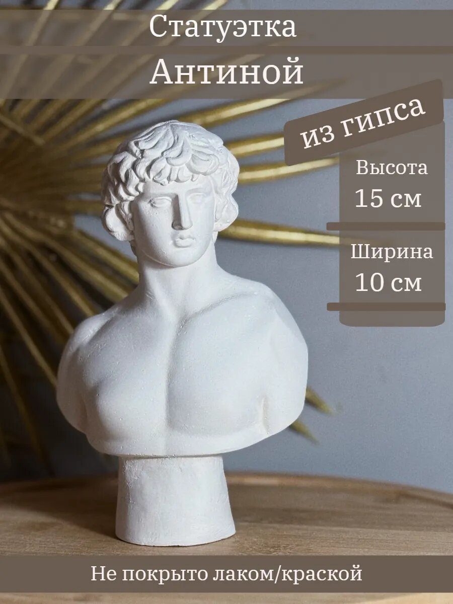 Статуэтка Антиной, 15 см бюст декор из гипса без окрашивания