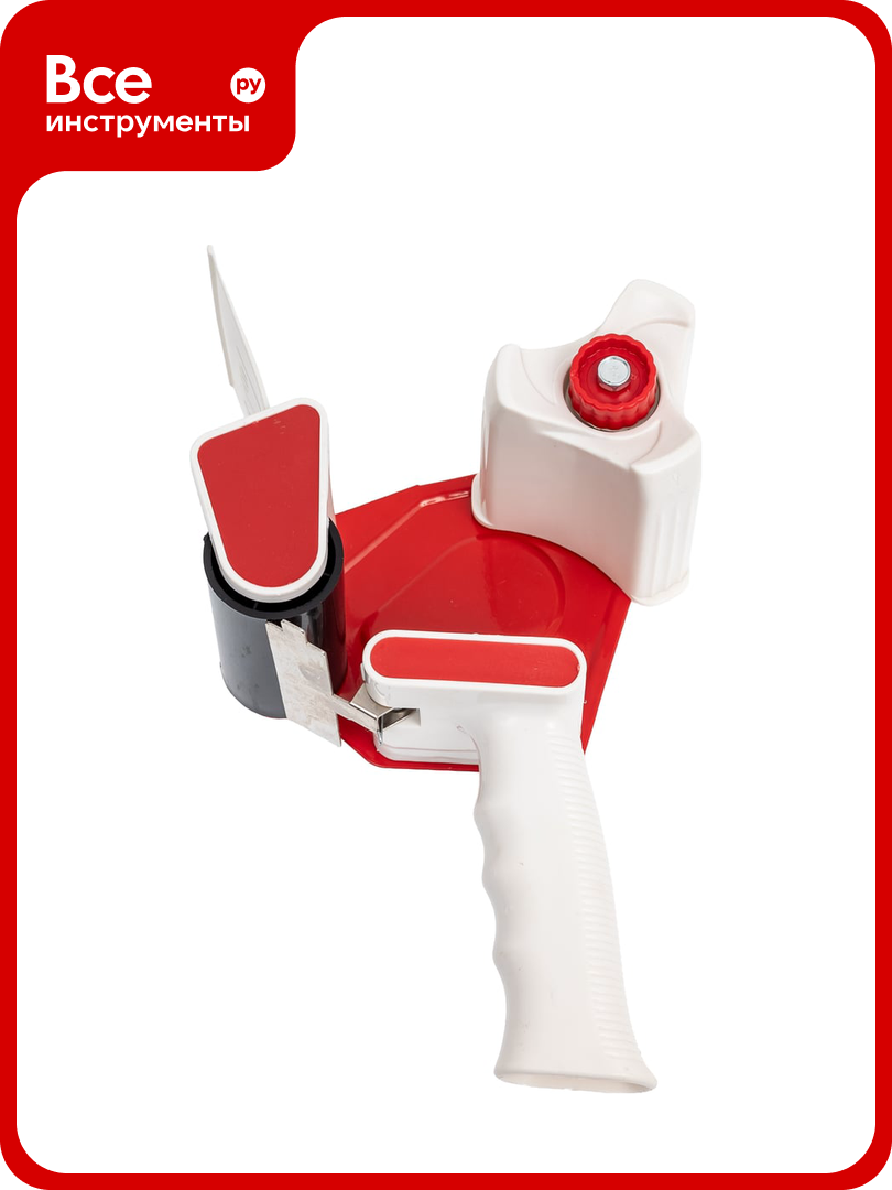 Диспенсер для упаковочной клейкой ленты партнерпак ВИ-1895 с металлическим корпусом и пластиковой рукояткой