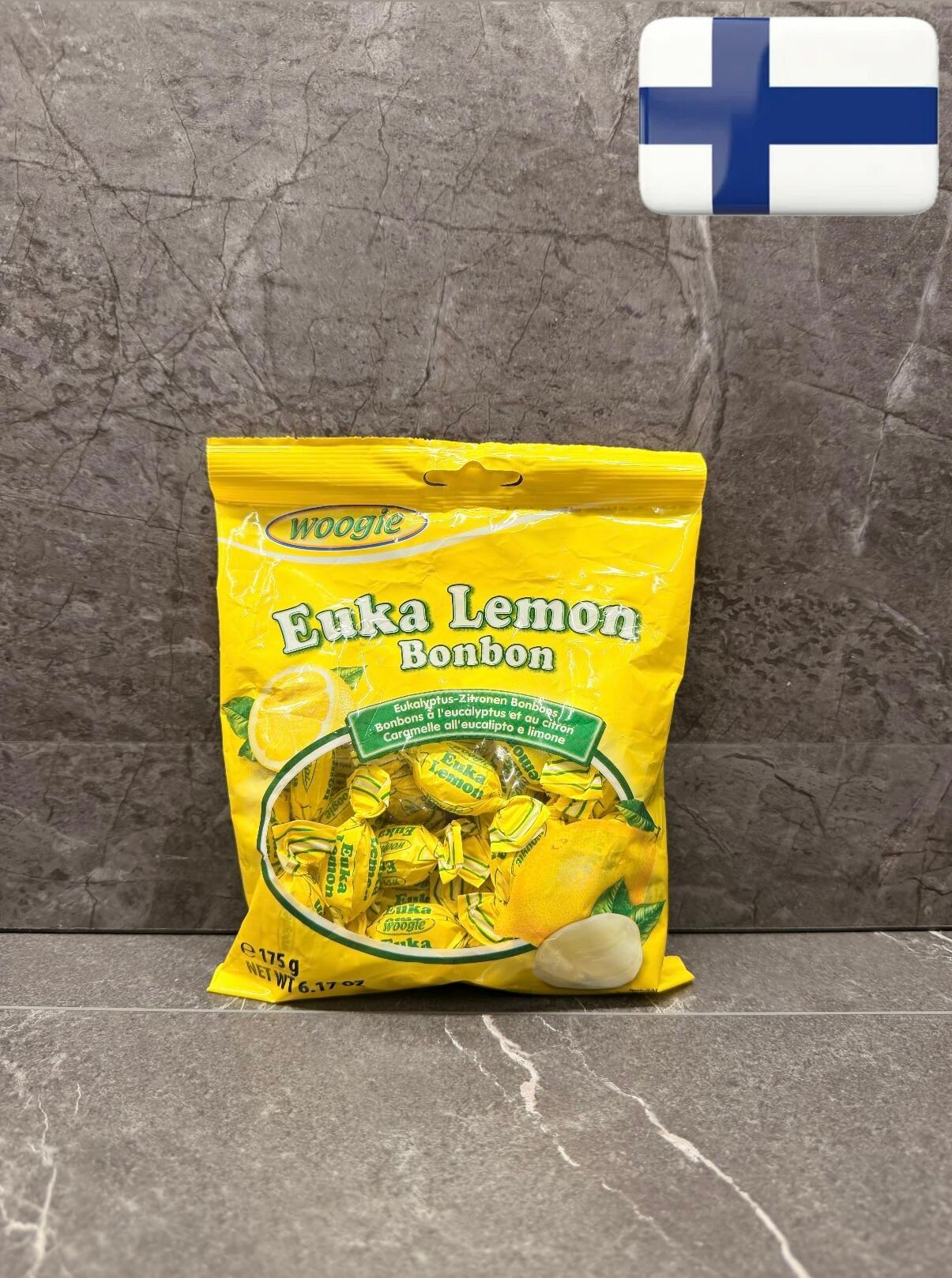 Леденцы Woogie со вкусом эвкалипта и лимона 175 гр.