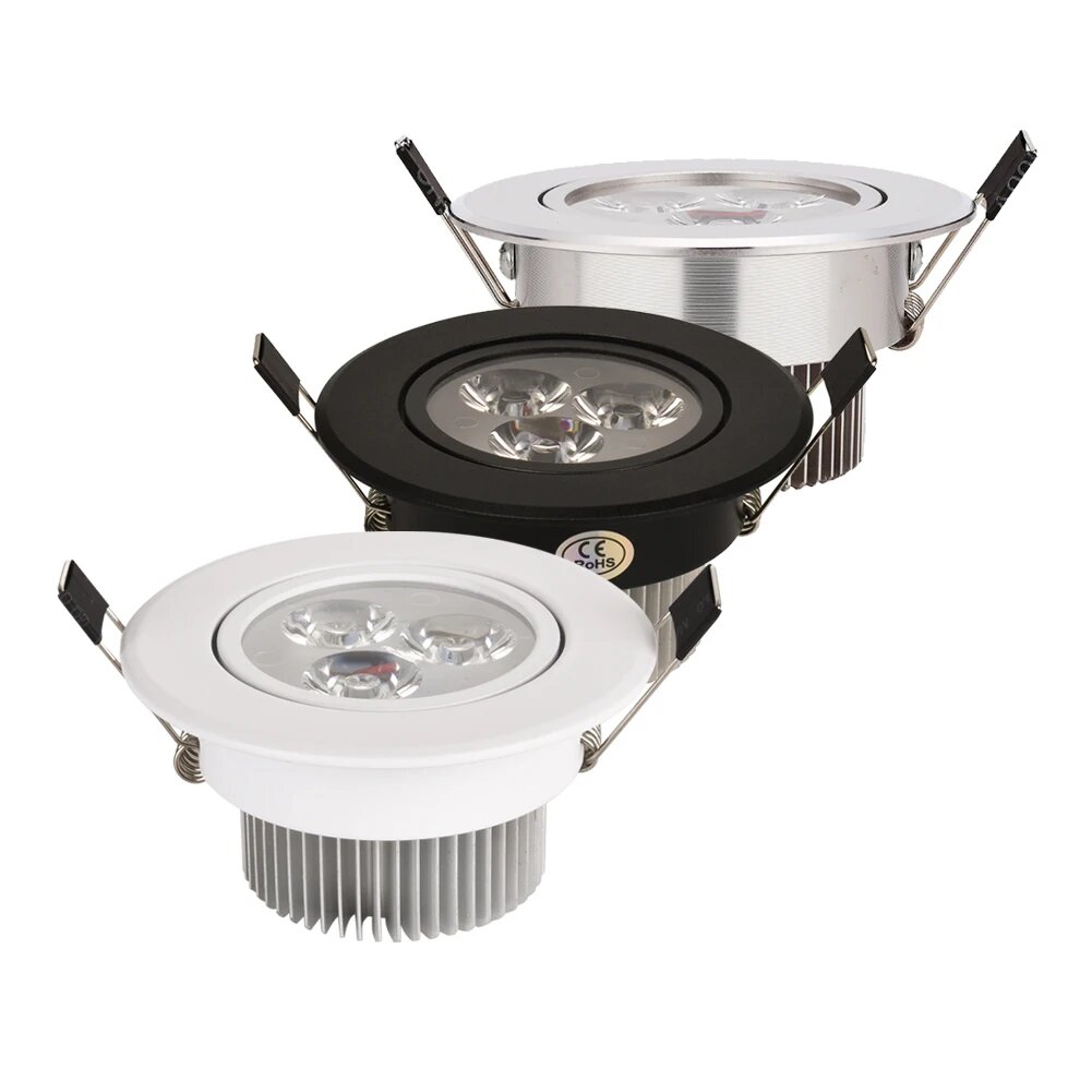 Светодиодный светильник LEDSONLINE Reccesed Downlight Silver, теплый белый, 7X3W no dimmable