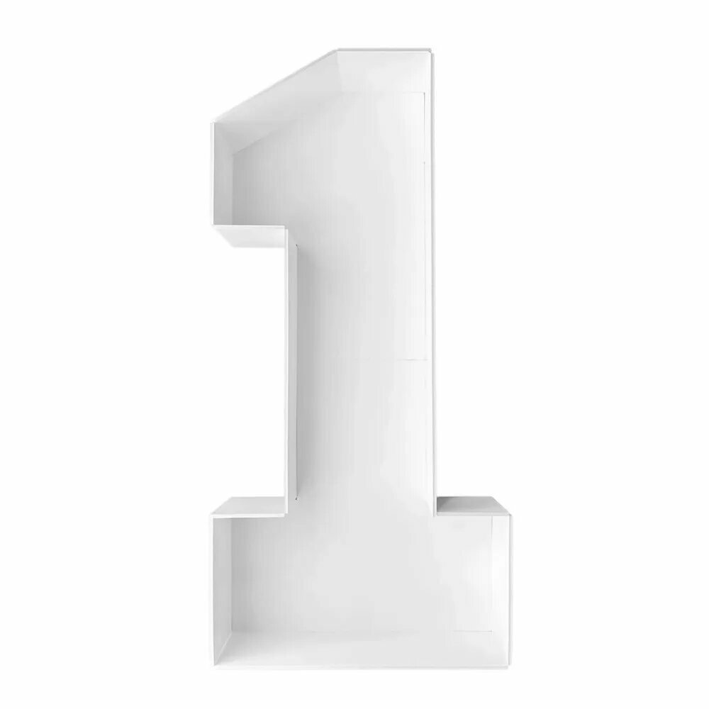 Коробка для цифр 3D шаров 91,5 см белая