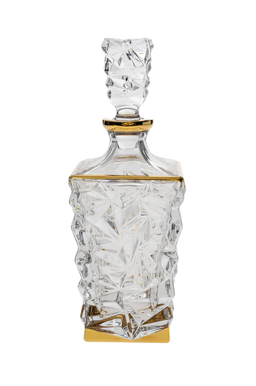 Штоф "GLACIER", декор "Отводка золото", 900 мл, хрусталь, Bohemia Jihlava/ ИПХ065