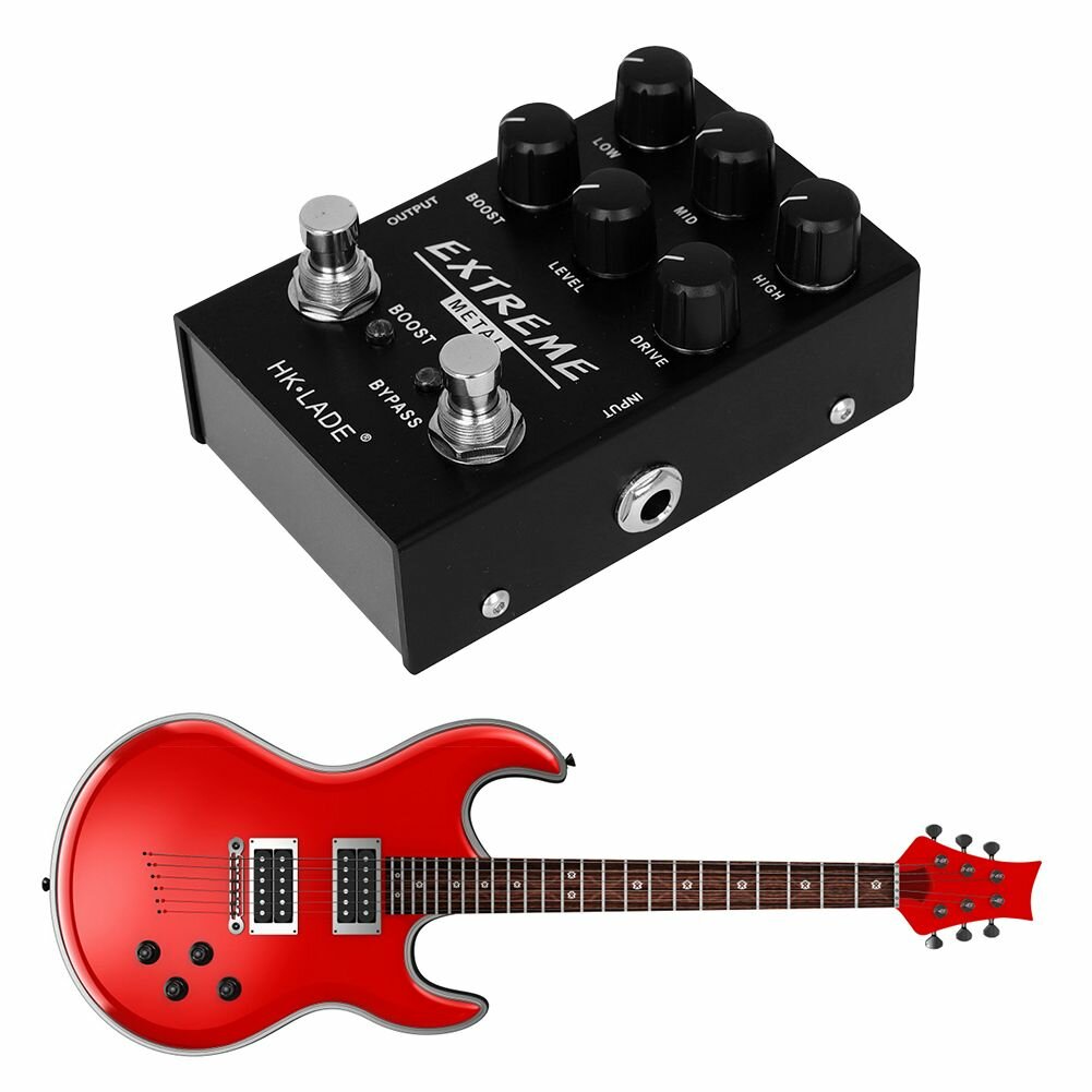 Дисторшн-эффект для электрогитары и баса с 10-полосным эквалайзером, черный