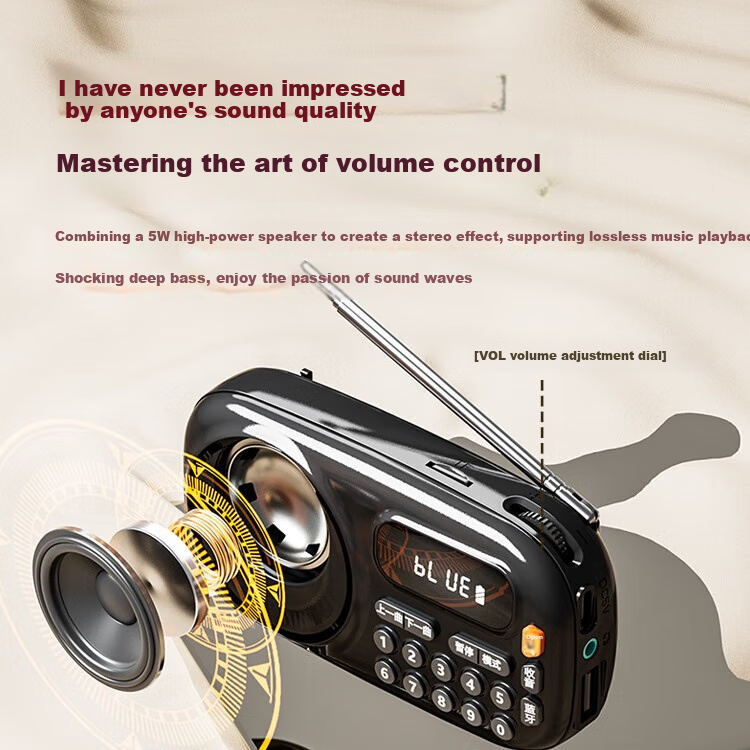 Malata B12 портативный USB-накопитель Bluetooth-колонка мини-радио FM для пожилых людей наружное использование в