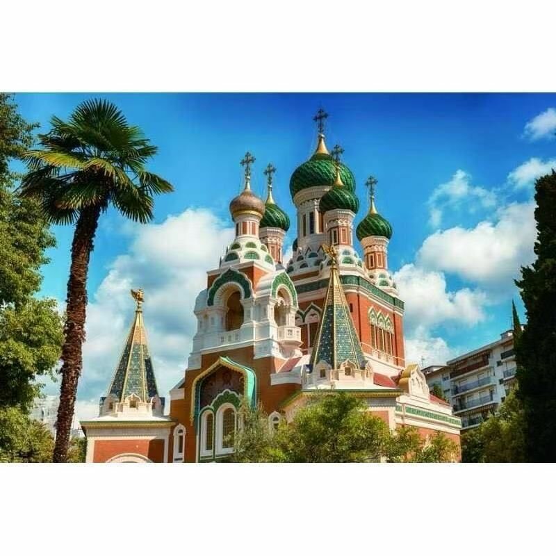 Набор для вышивания крестом, 14 Канiteй (14CT), канва 50x60 см, готовая вышивка 40x50 см