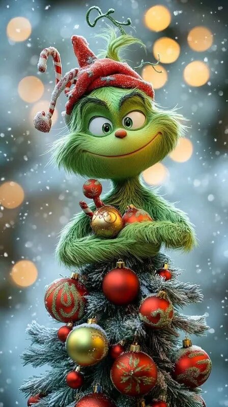 Алмазная Мозаика "The Grinch" 40х50 См Алмазная Вышивка / Картина Стразами Подарков / Украшения
