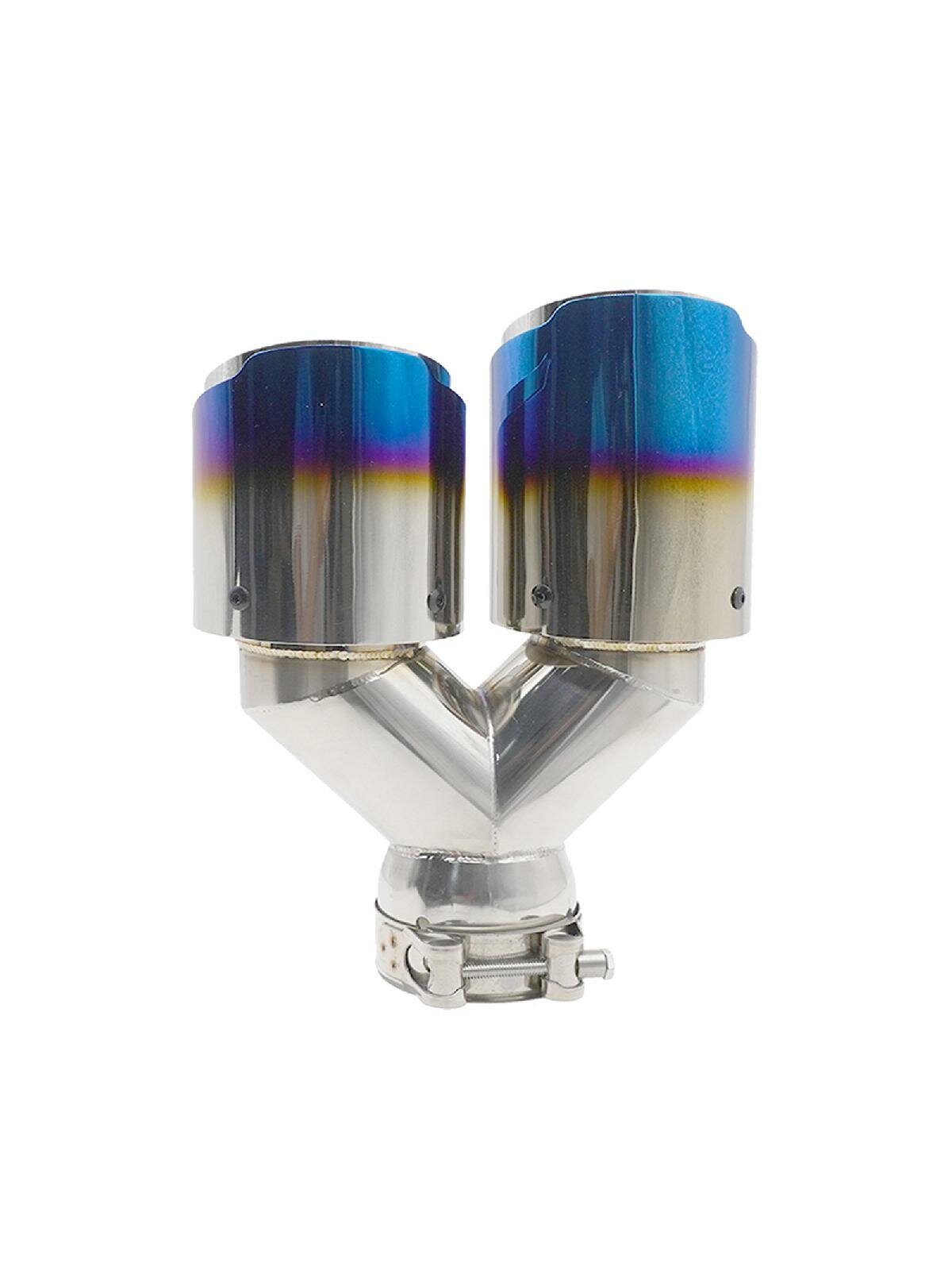 Автомобильные Универсальные Глушители Заднего Горла Y-образной формы С Двойным Выпуском Выхлопных газов