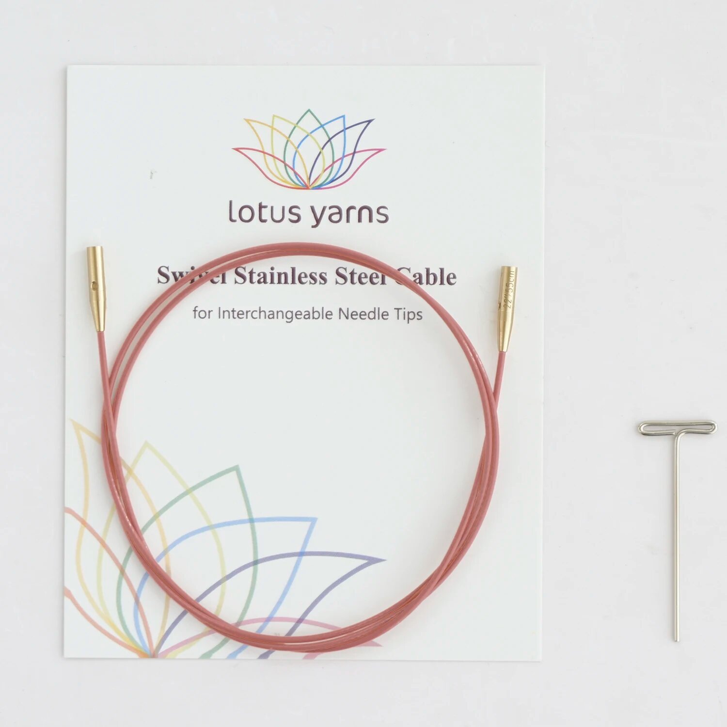 Lotus Yarns поворотный кабель розовый, 55 см