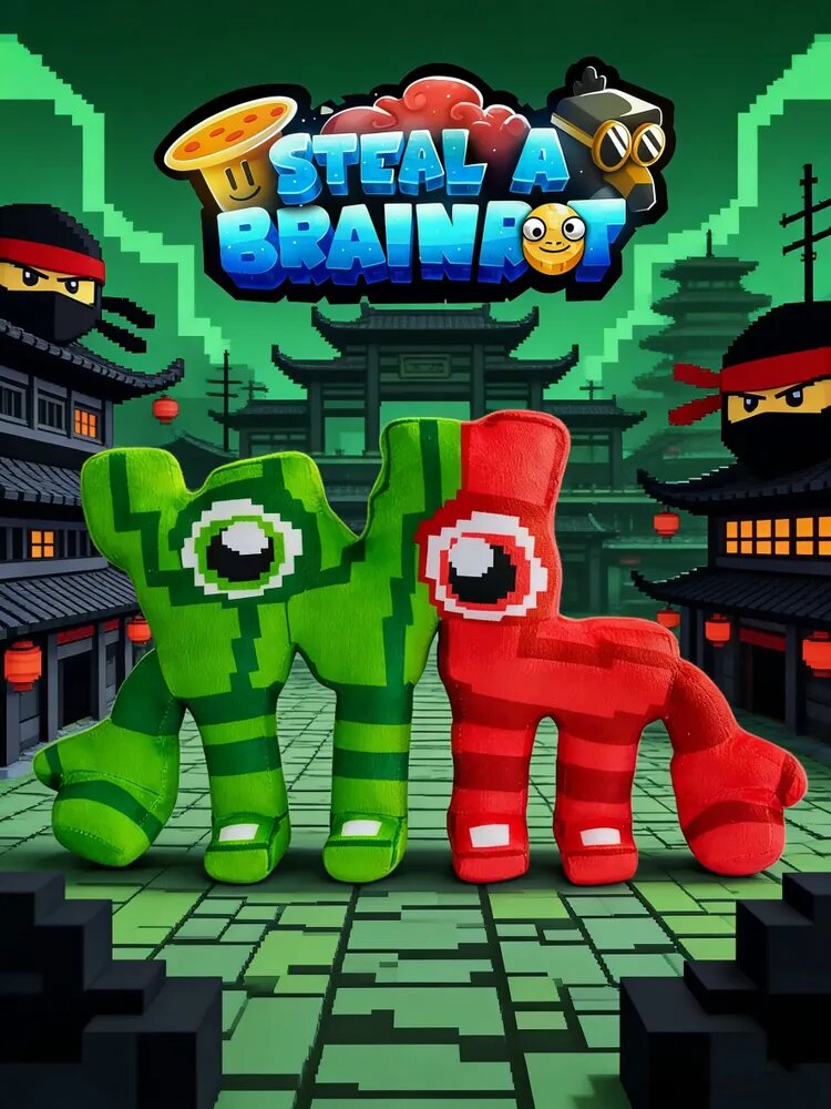 Плюшевая игрушка мем W or L из игры Roblox Steal a Brainrot, мягкая игрушка