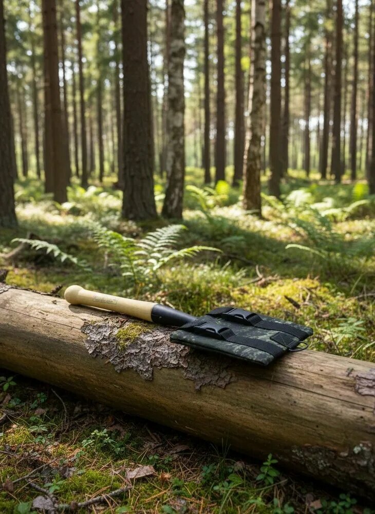 Чехол для пехотной лопаты усиленный (МПЛ-50), туристической лопаты, цвет темно-зеленый