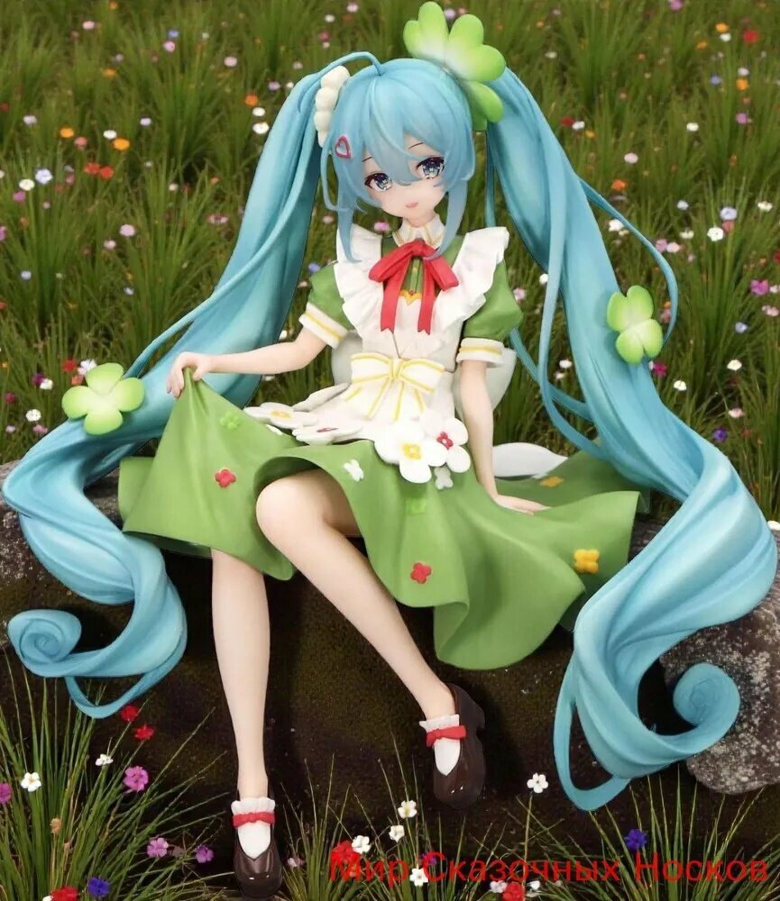 Фигурка Мику Хацунэ Цветочная фея Клевер / Miku Hatsune Flower Fairy Clover (14см, пакет)