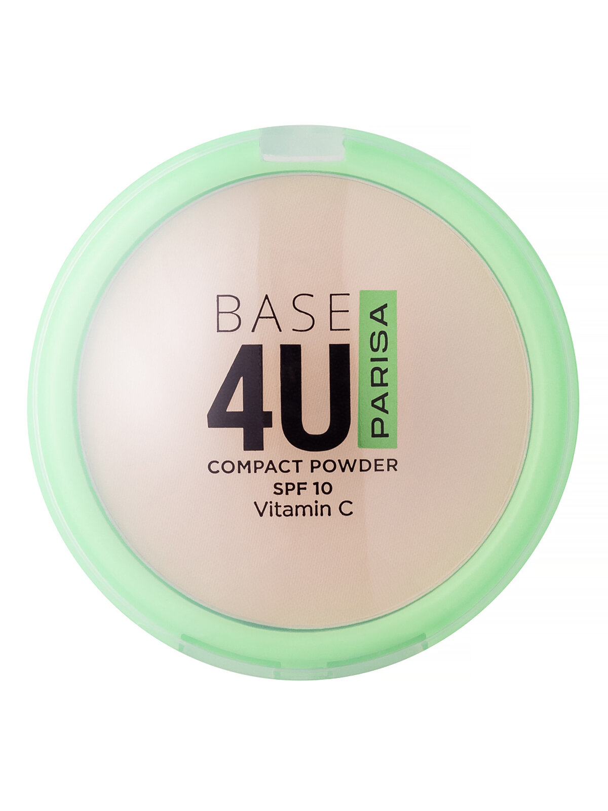 Пудра для лица Parisa Base4U, прессованная, SPF 10, тон: 04 натуральный, 7г