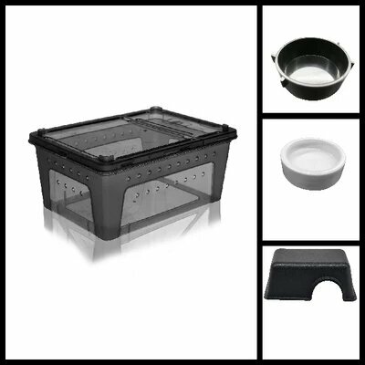 Высокопрозрачный террариум для рептилий (геконов, ящериц, рогатых лягушек), дышащий контейнер для разведения пауков и