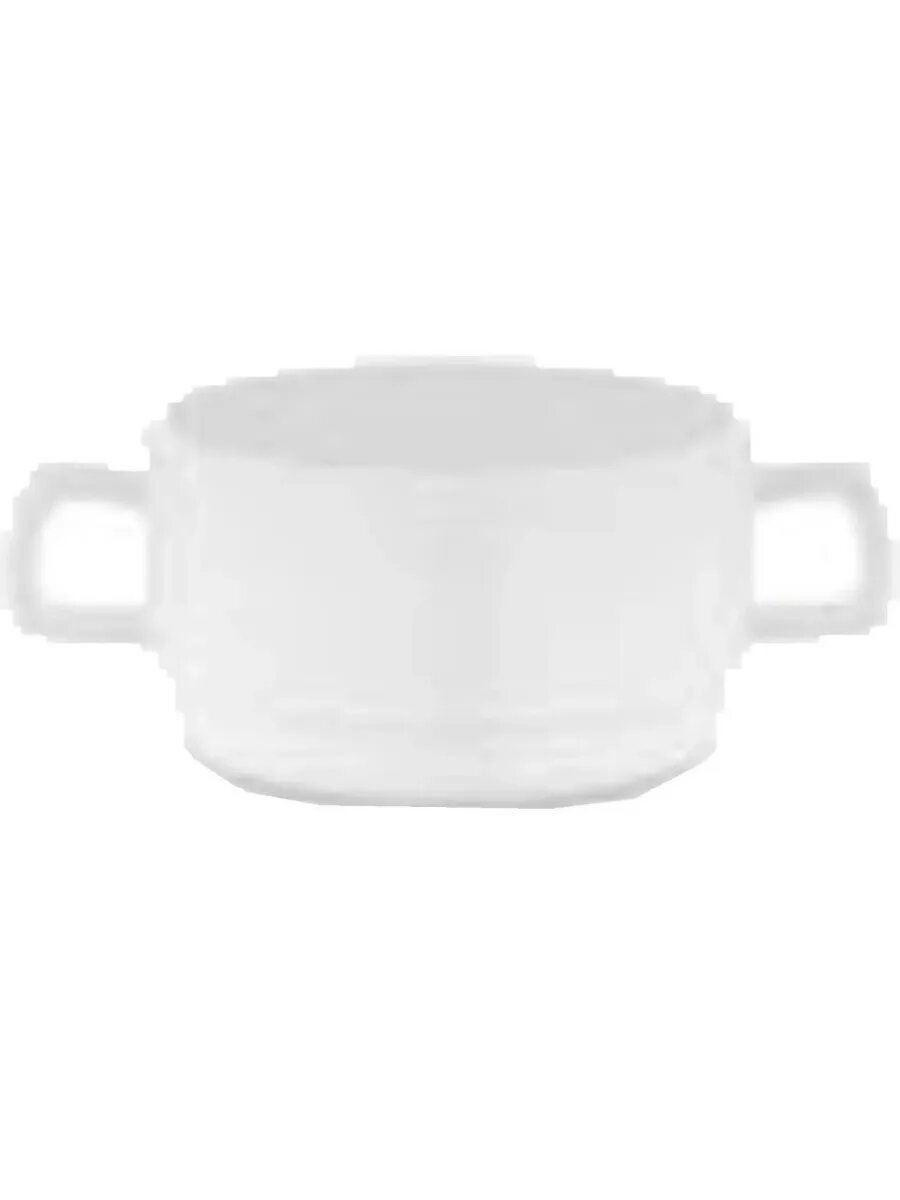 Стильная бульонница с ручками 350 мл