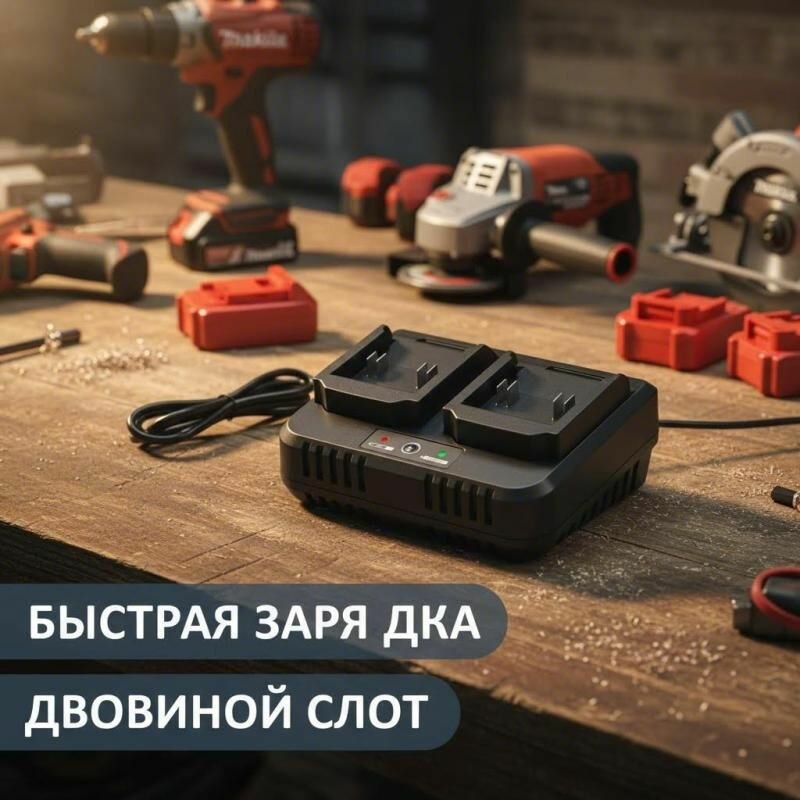 Зарядное устройство для электроинструмента, совместимое с аккумулятором