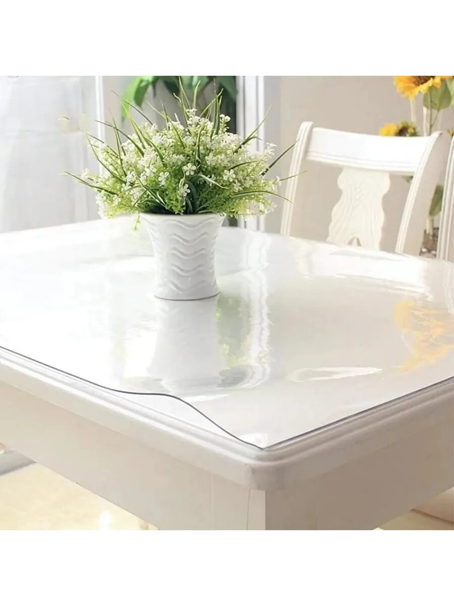 Прозрачный защитный коврик для стола 120x60 см