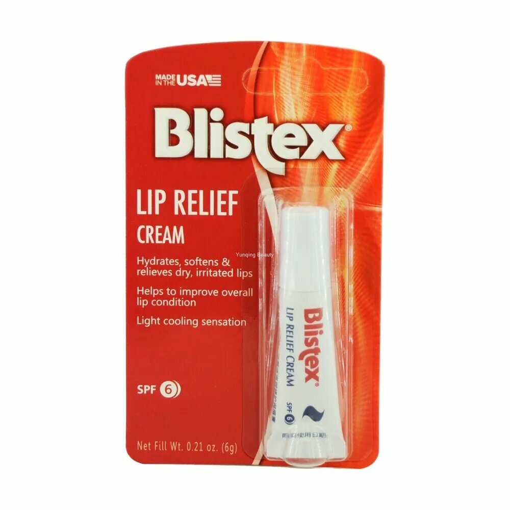 Бальзам для губ Blistex Lip Relief 6г, увлажняющий, с SPF6, для сухих губ