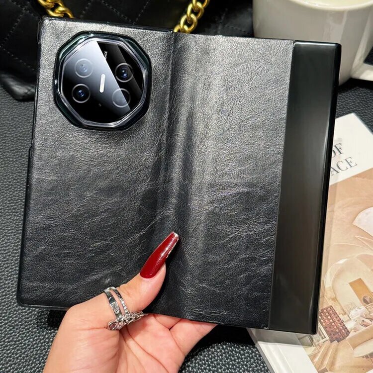 Кожаный чехол-книжка для Huawei Mate XT XTS Ultimate, защитный откидной чехол для умного окна