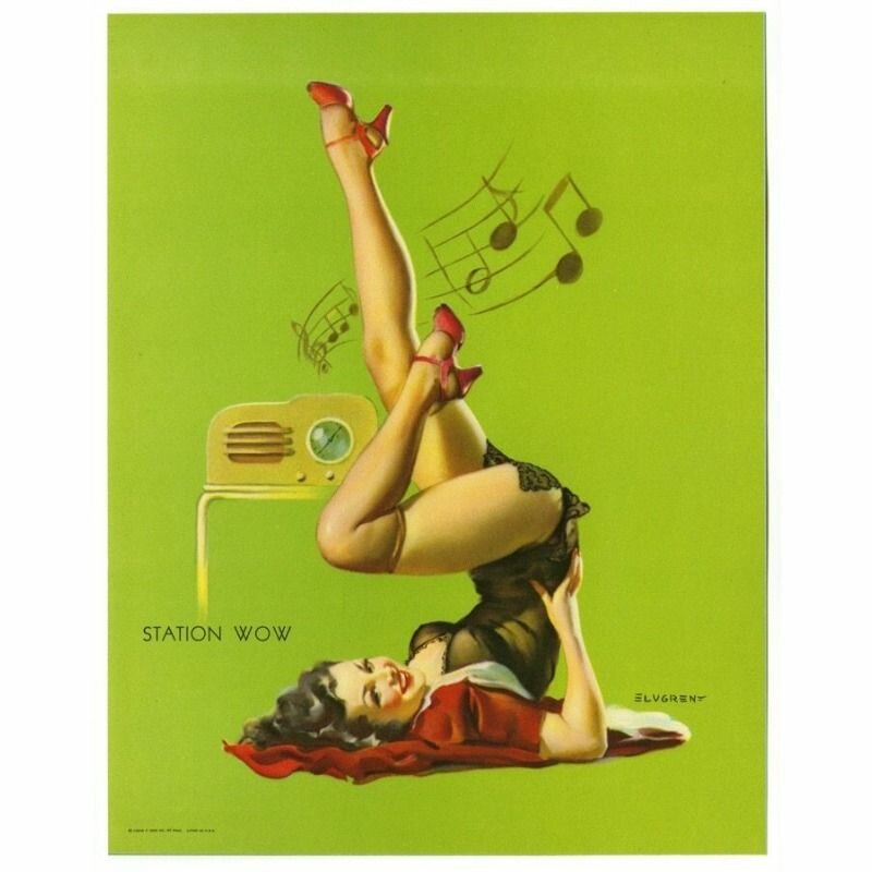 Постер для интерьера, Пинап девушки - Pin up girls, 30х20см.