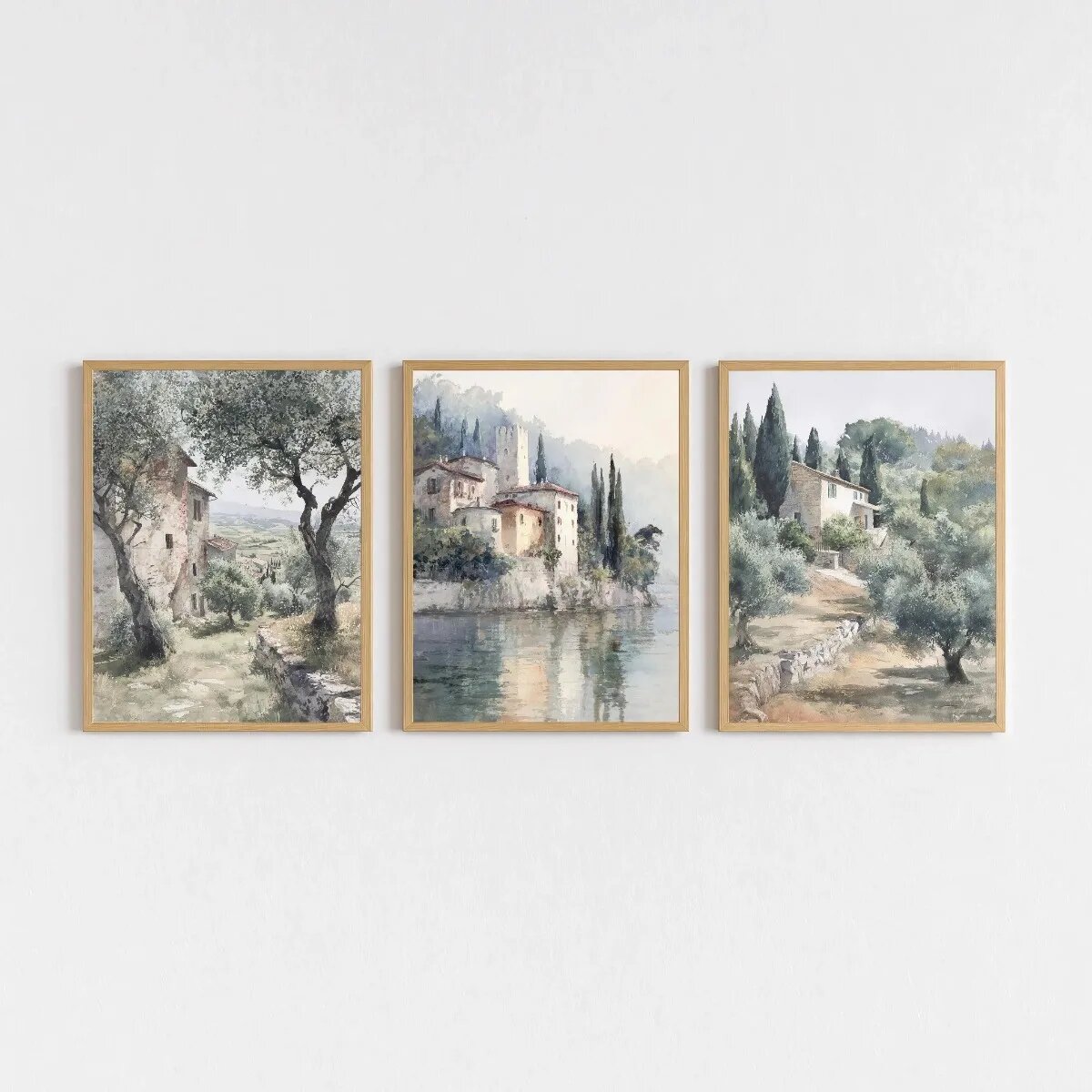 Итальянская деревня, 3шт, 30x40см, VA1914-3pcs