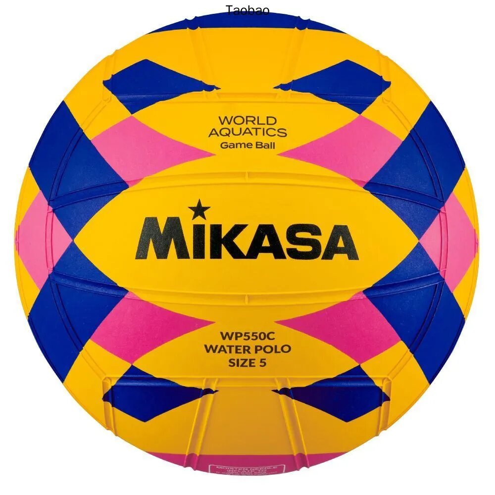 Мяч для водного поло MIKASA WP-550C для водного поло, размер 5, желтый/розовый/синий