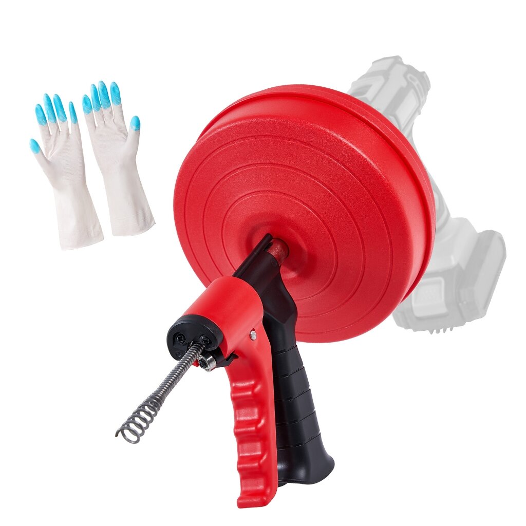 В комплекте 1 Дренажное сверло из мягкой стали, Термозащитные рукавицы длиной 25 футов Для прочистки трубопроводов