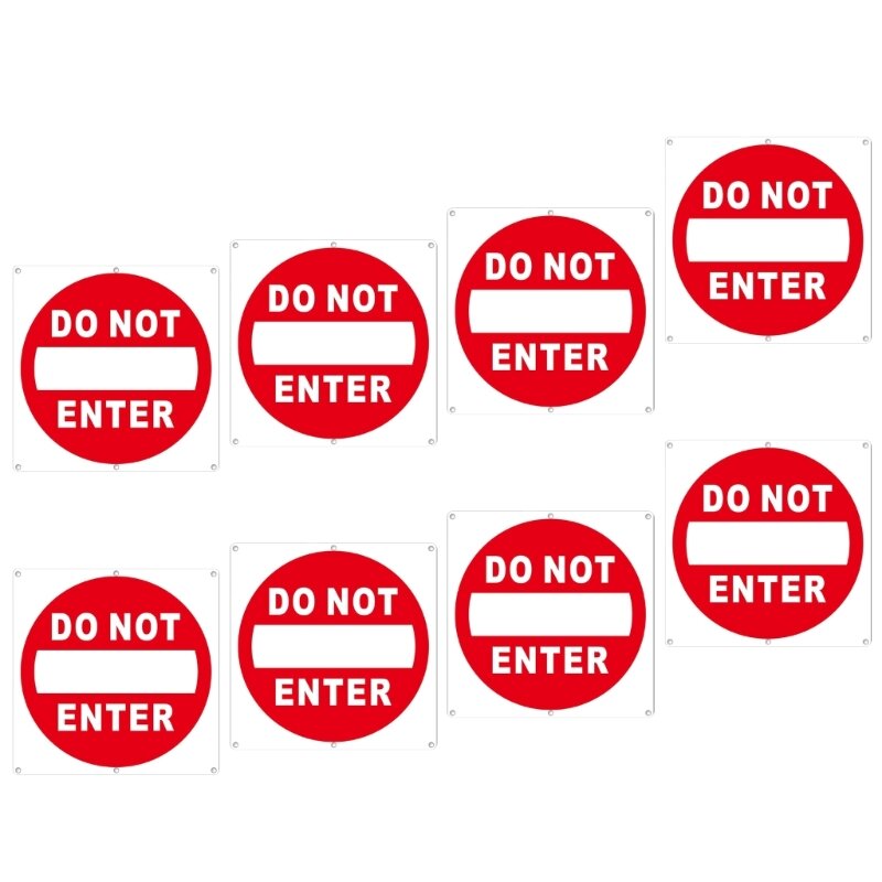 Упаковка из 8 Наклеек С Надписью "Вход воспрещен" Водонепроницаемая, Устойчивая К Солнцу Наклейка "Не Входить" Для Наружного Использования В помещении На Двери, Стене, Окне