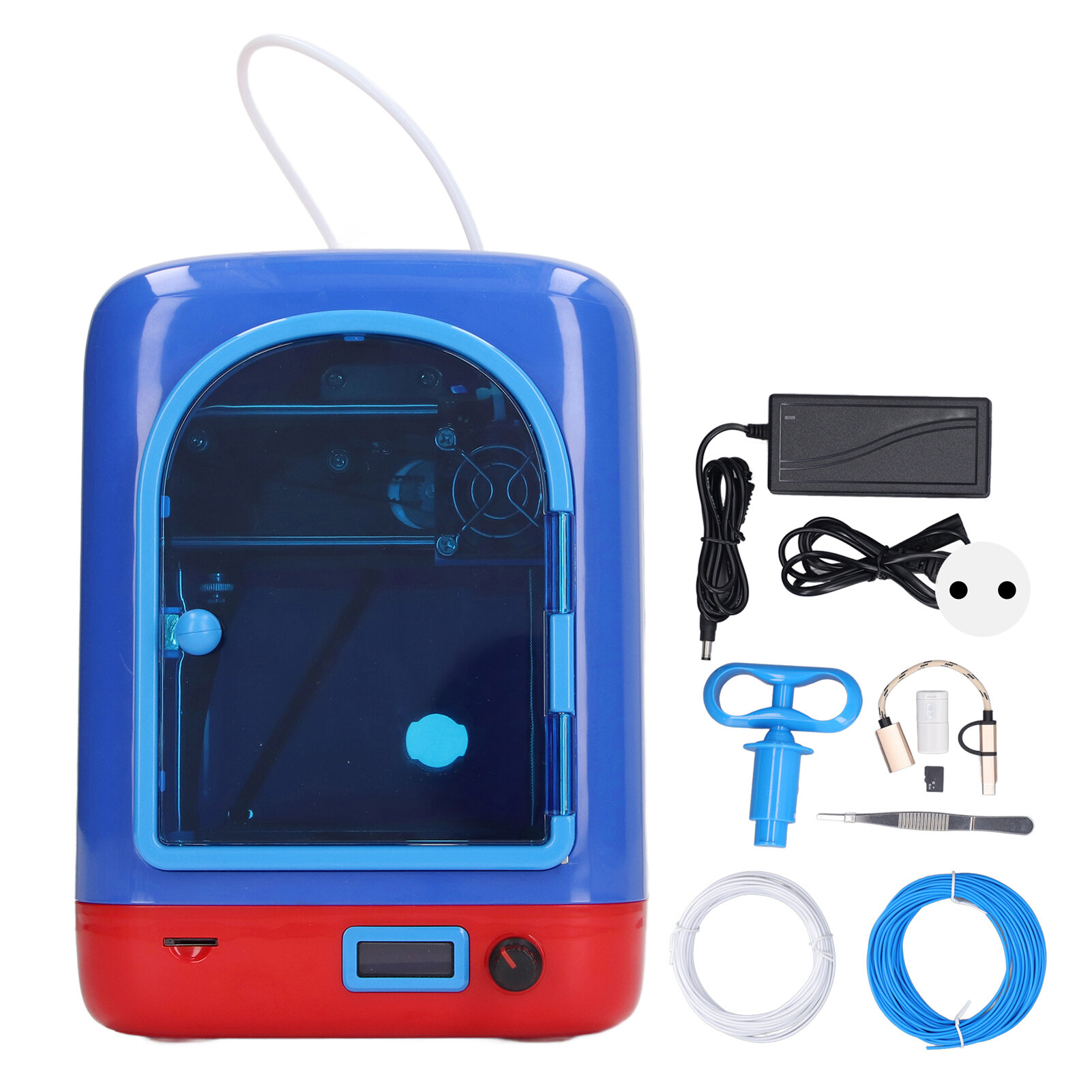 Мини 3D принтер FDM 80x80x80мм, 0.6мм сопло (EU)