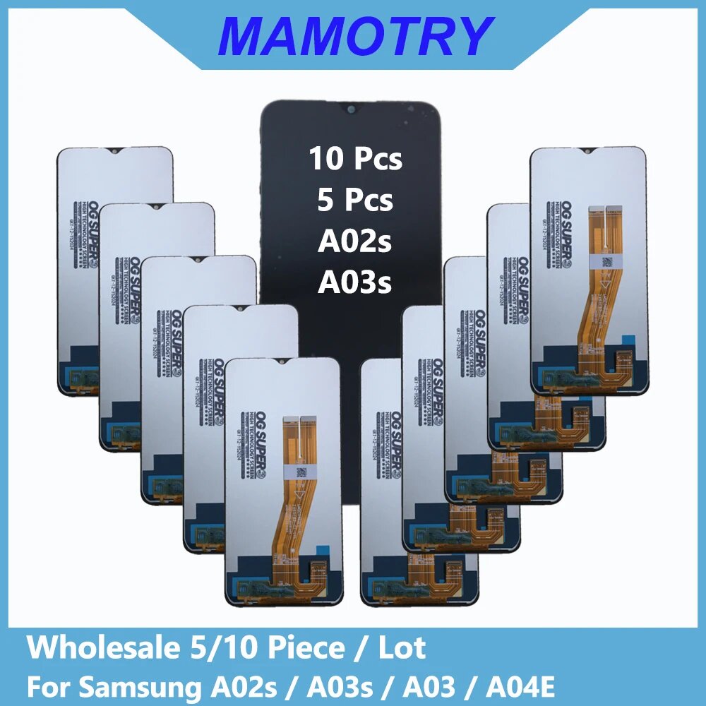 Оптовая продажа 5/10 шт./лот для Samsung A04E A03S A02S A03 ЖК-дисплей с 5 A02s A03s A03 A04E