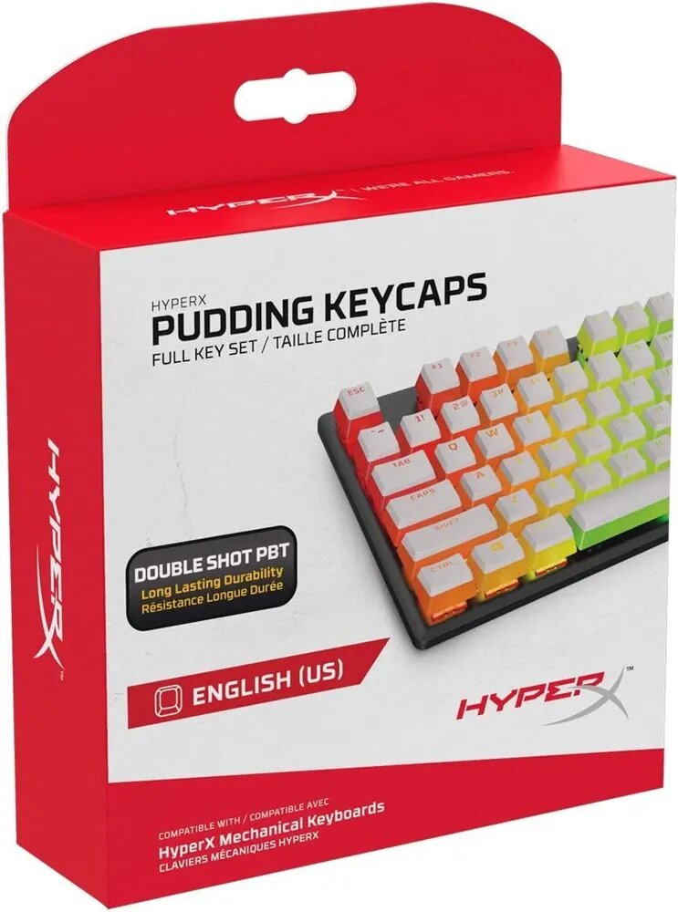 HyperX Pudding II keycap, 104 клавиши, полупрозрачный слой, подходит для механических клавиатур