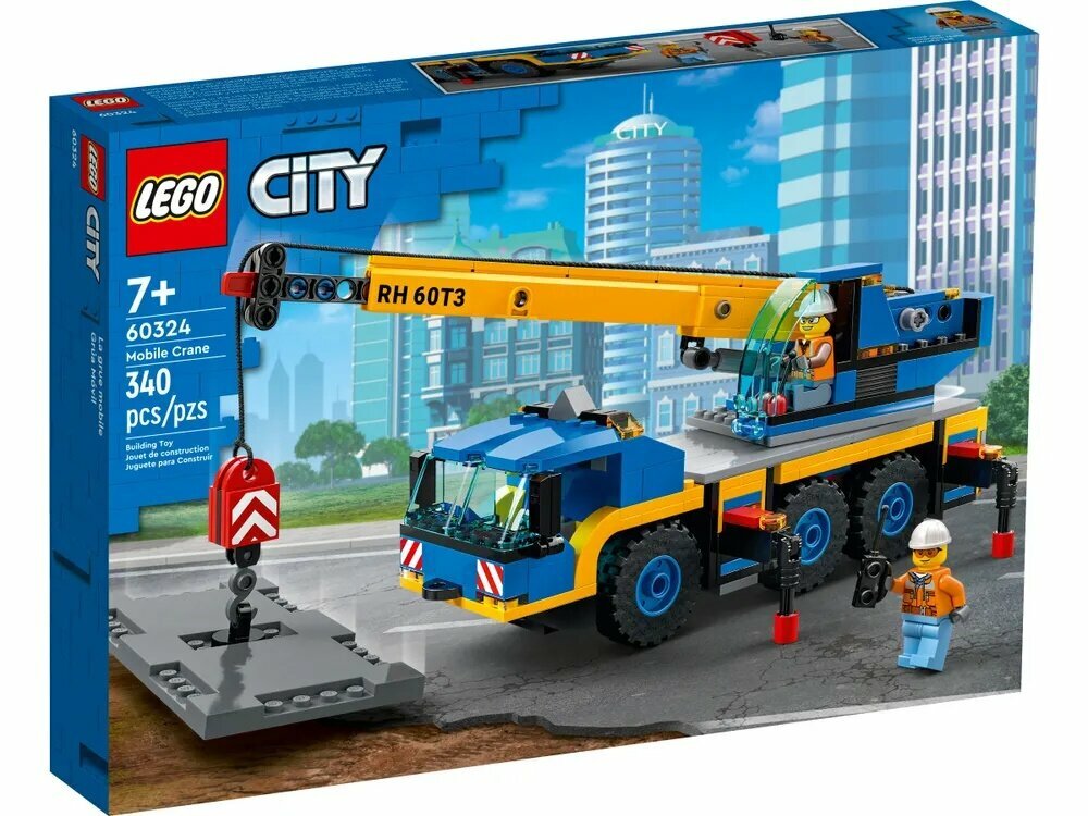 Лего City серия, LEGO 60324 Мобильный кран, lego конструктор для мальчика, лего для девочек