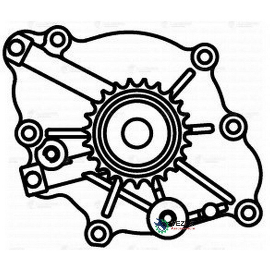 LUZAR LWP 2202 Насос водяной для а/м Subaru Tribeca (04-)/Outback (09-) 3.6i (LWP 2202)