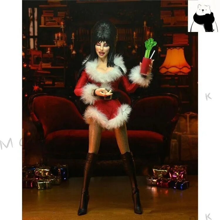 Коллекционная Фигурка Elvira Рождественская версия NECA. Фигурка Авилы, материал ABS пластик, 1 шт — фото 1