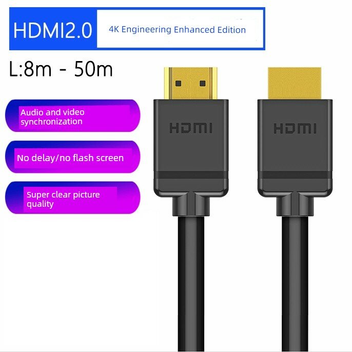 Удлинитель кабеля HDMI высокой четкости, 10m кабеля для подключения монитора к компьютеру, удлинитель 15.4m кабеля для