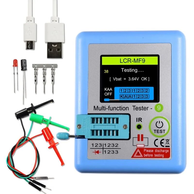 LCR-MF9 TFT LCD Дисплей Мультиметр Тестер Транзисторов с TFT-дисплеем
