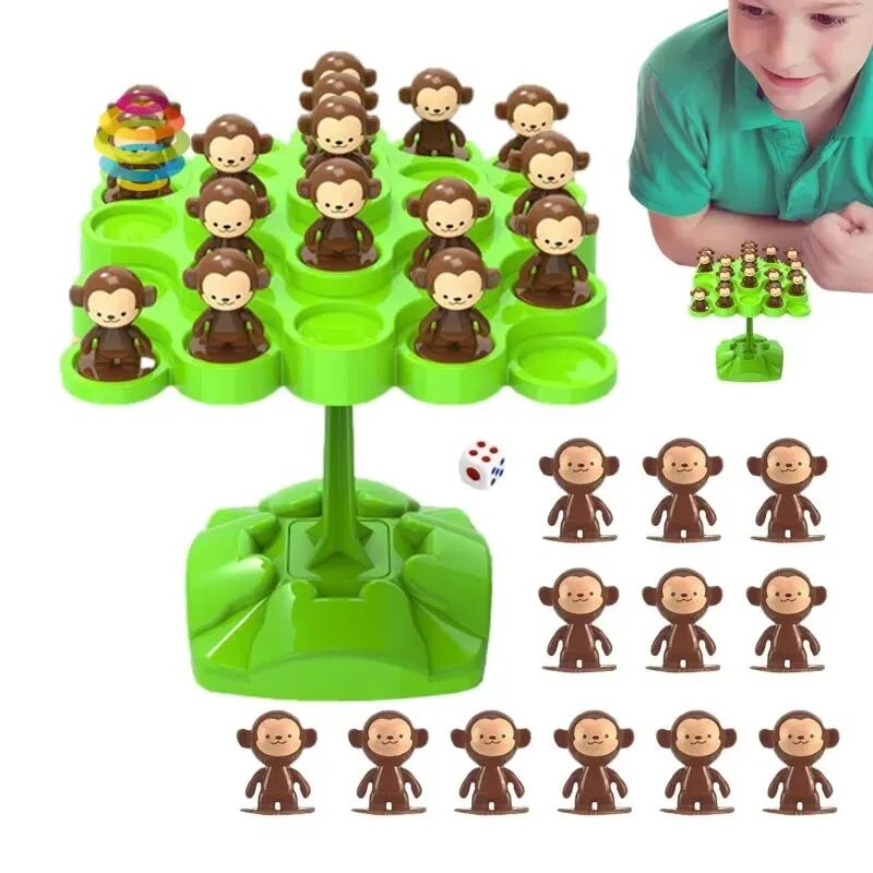 Дерево Баланса Обезьяны, головоломка для игры в Дженгу для детей