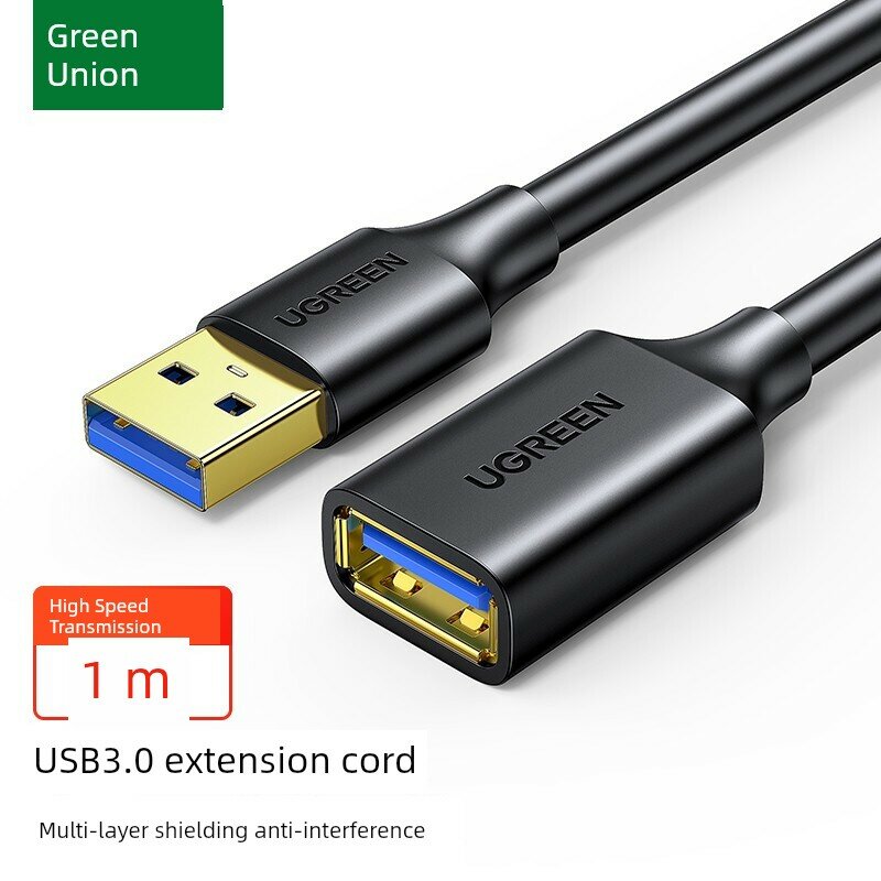 Золотое покрытие USB 3.0 удлинительный кабель, длина 1 метр, идеальный для настольных компьютеров, клавиатур и мыши,
