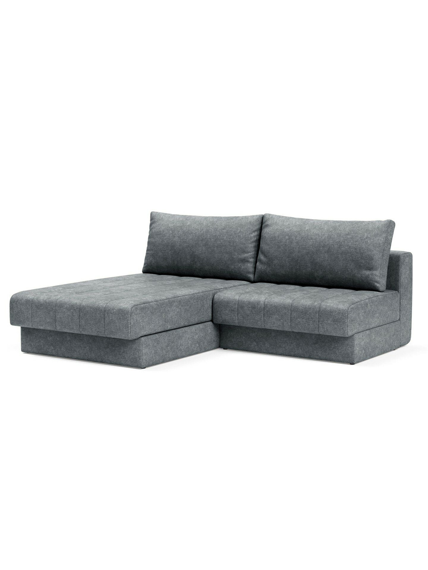 Диван с оттоманкой Бомонд Strong Plus 10 NEW 197x150x80 см, серый Рогожка, еврокнижка GOODFORM