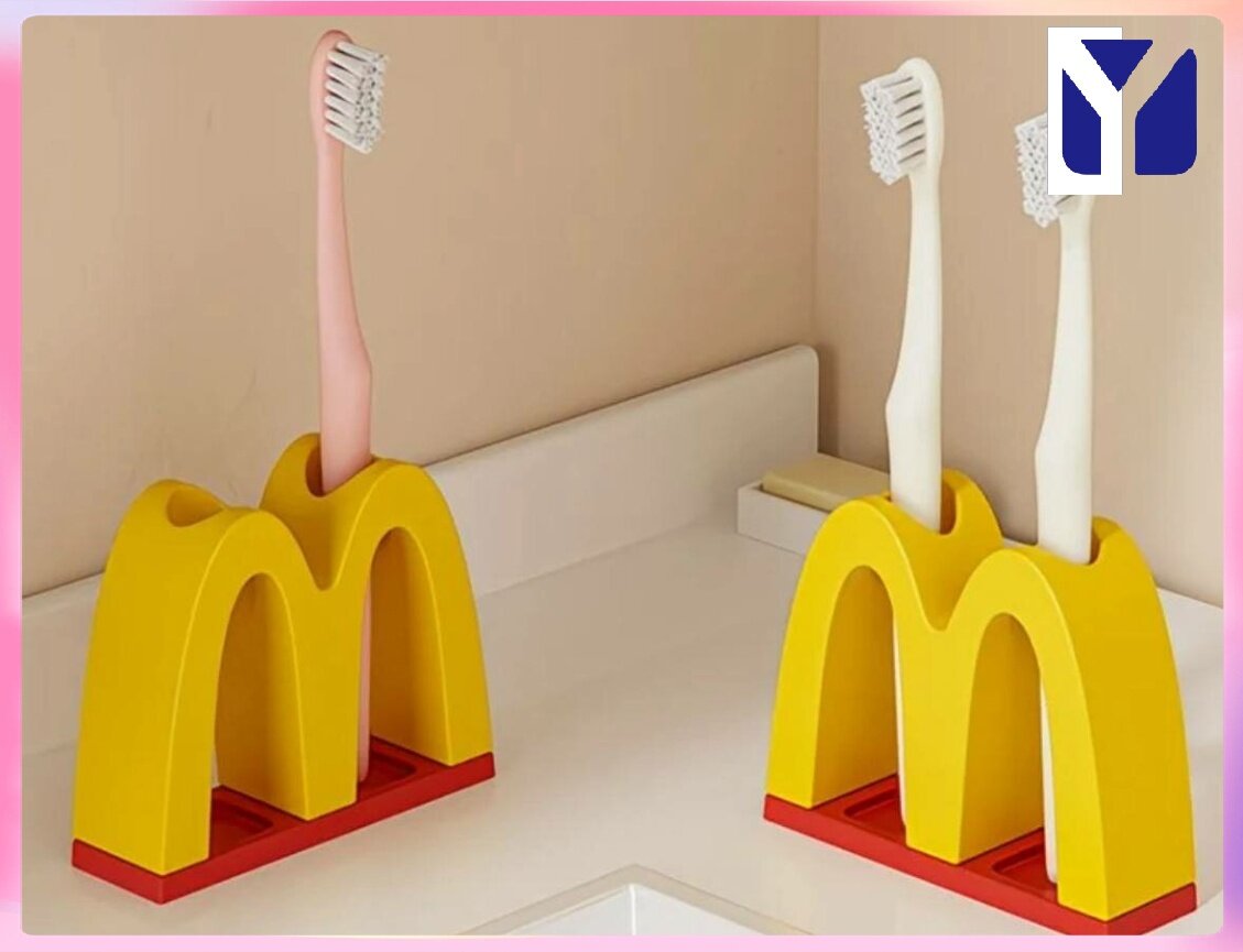 McDonald’s держатель для зубной щетки, желто-красный, подставка для зубных щеток