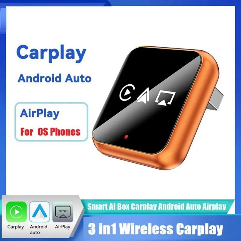 Беспроводной Адаптер Carplay 3-В-1 Airplay Для IOS И Android Auto.