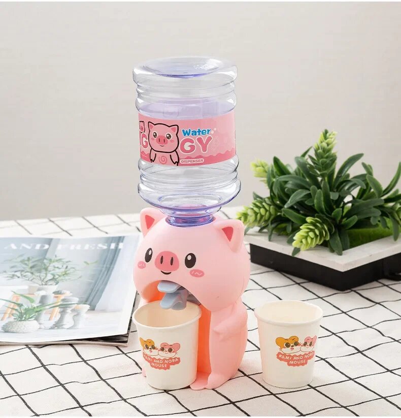 Диспенсер для воды "Piggy" розовый, пластик, без коробки
