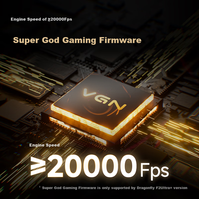 Беспроводная игровая мышь VGN Dragonfly F2 с датчиком PAW3950 20K DPI три-режим подключения эргономичный дизайн для