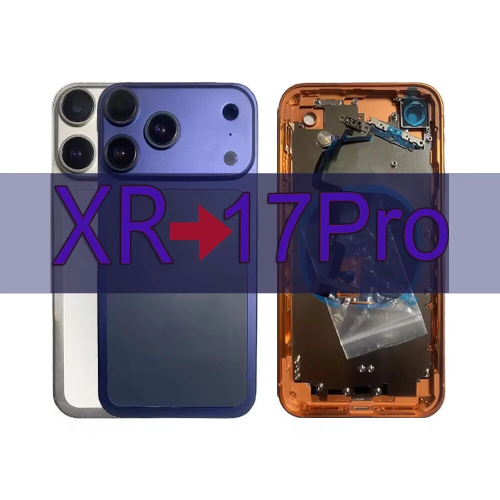 Корпус для iPhone XR Deep Blue в стиле 17 Pro (6.1")