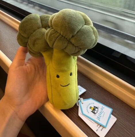 Оригинальная серия Jellycat с фруктами и овощами: банан, кукуруза, горох, вишня, плюшевый игрушечный виноград и оливка