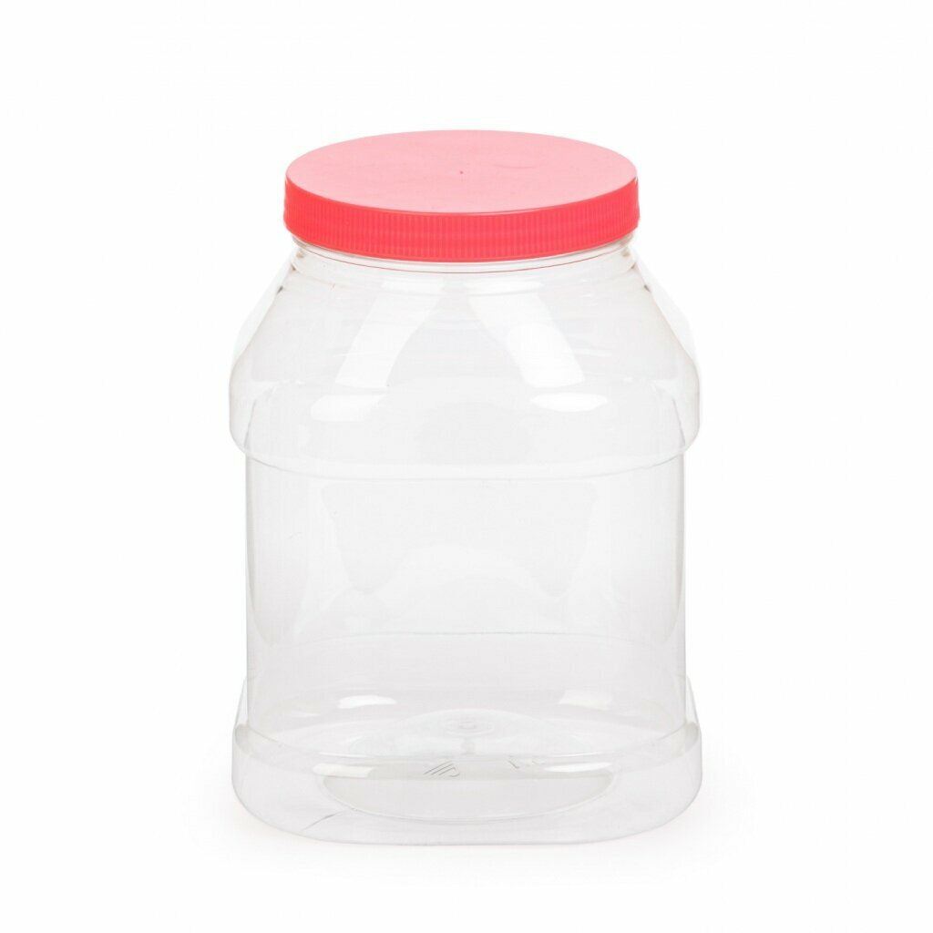 Банка для сыпучих продуктов Альтернатива М6608, 3л, пластиковая, завинчивающийся верх, бесцветный контейнер