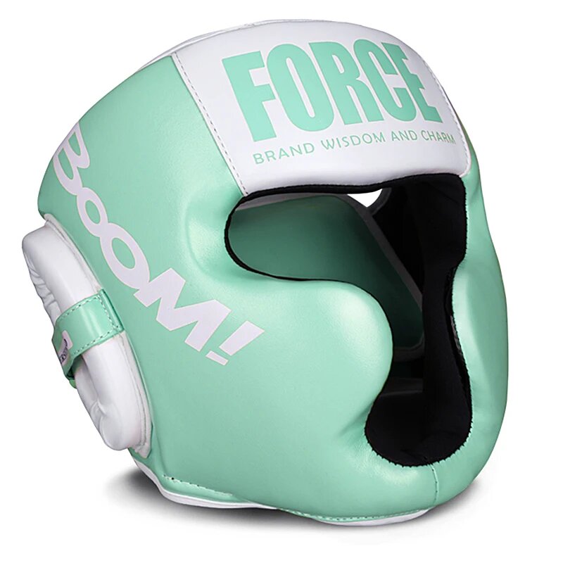 Боксерский шлем GINGPAI SPORT для взрослых и детей Изумрудный, S, Q green