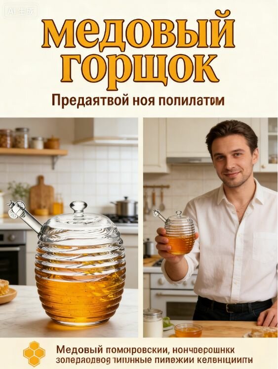 Банка для меда, 240 мл, 1 шт